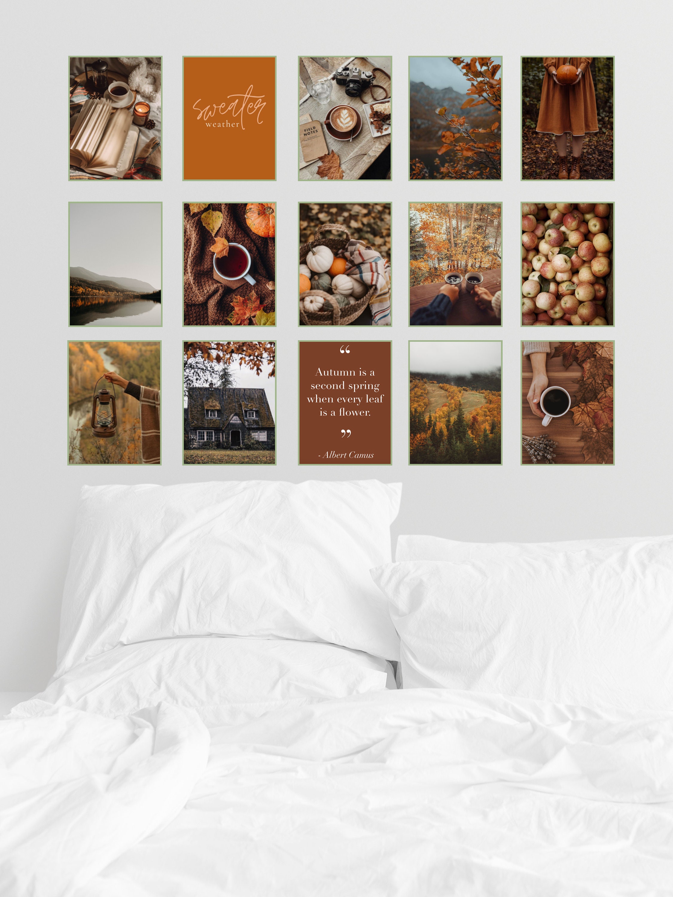 Cozy Autumn Wall Collage | Digital Download | 75 Pieces - Etsy