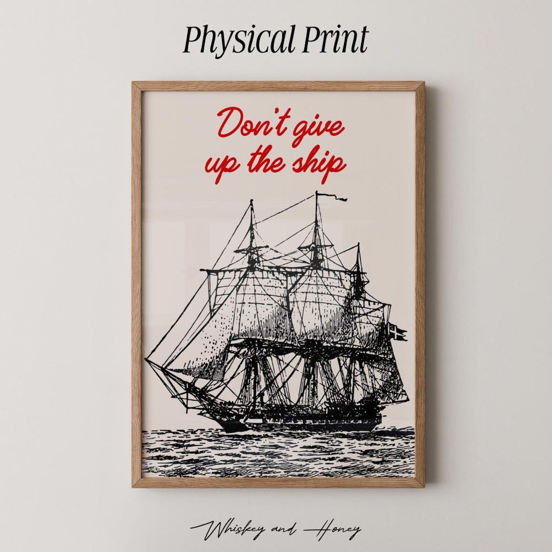 Vintage Pirate Ship Art Print | Coastal Nautical Decor - Etsy