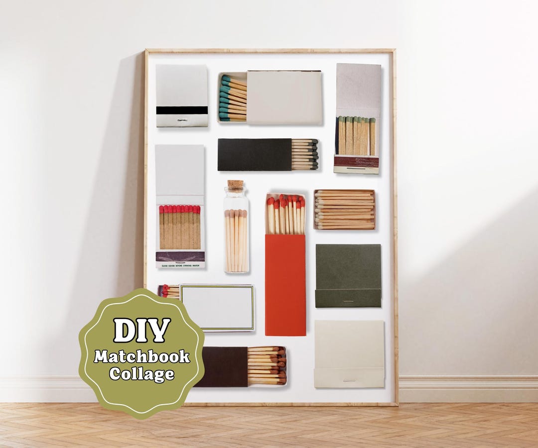 Digital Download | DIY Matchbook Collage Template | Blank Matchbooks ...