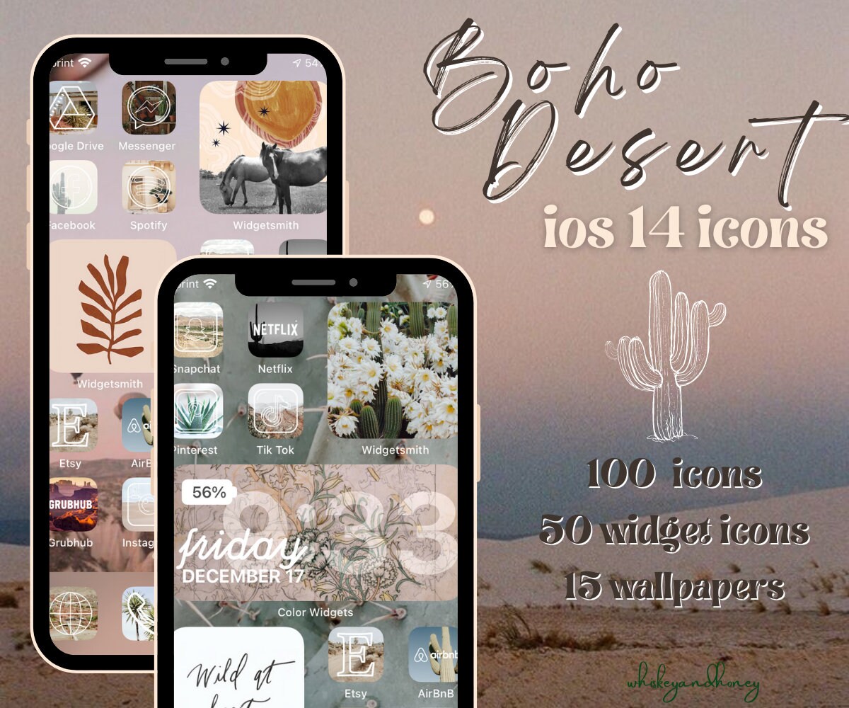 Boho Desert Icons Pack Android and Ios 14 Icons | Etsy