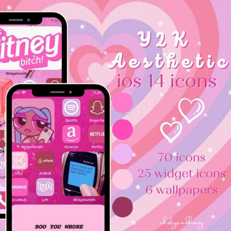 Pink Y2k Wallpaper - Etsy