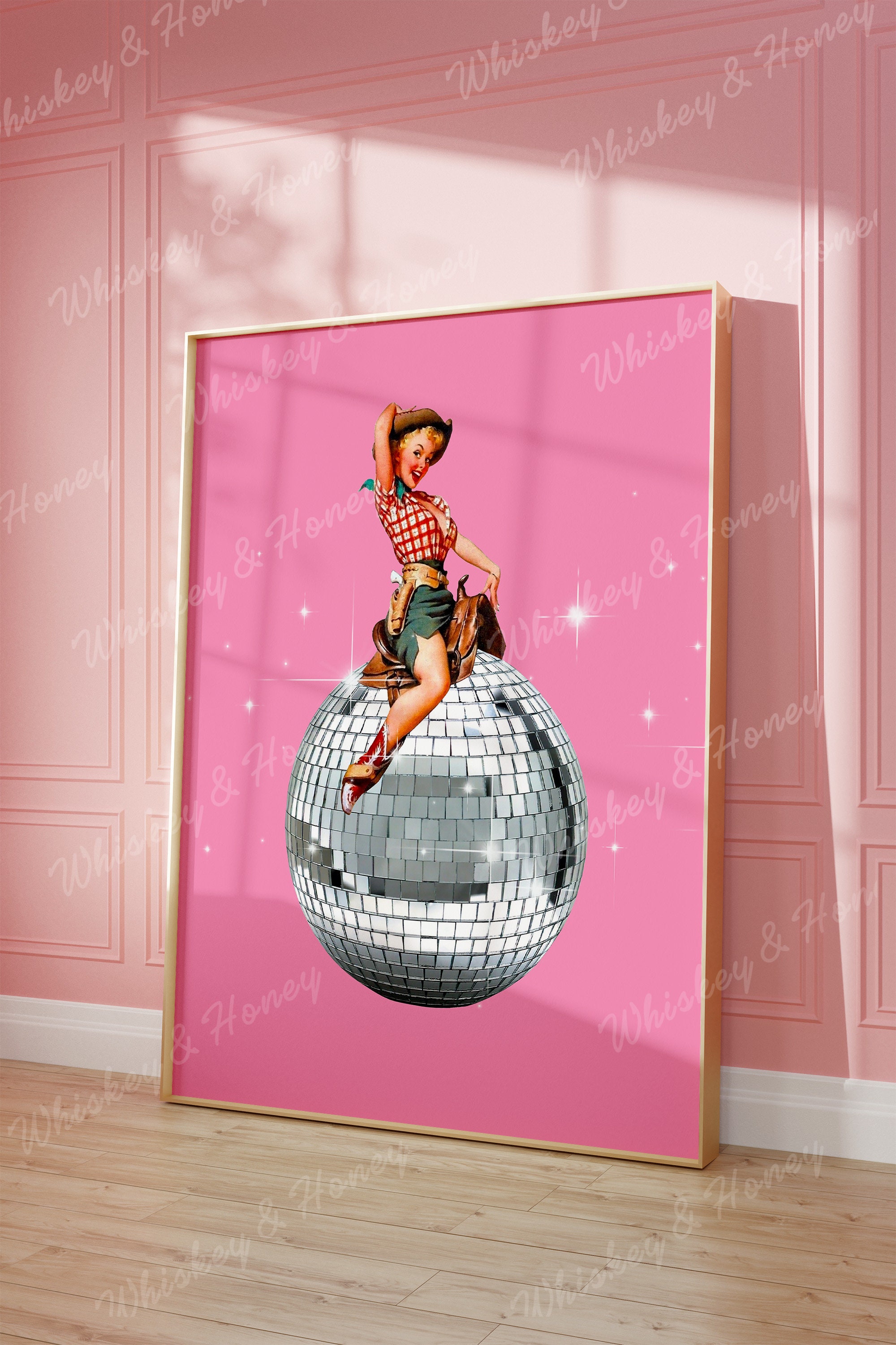 Digital Download | Disco Cowgirl Art Print | Printable Art | Vintage ...