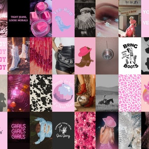 Disco Cowgirl Aesthetic Wall Collage Western Collage - Etsy