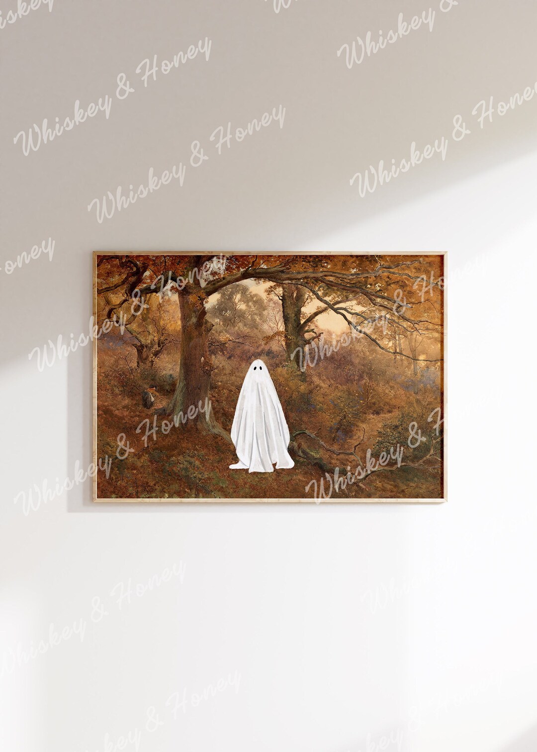 Digital Download | Horizontal Ghost Painting Art Print | Vintage ...