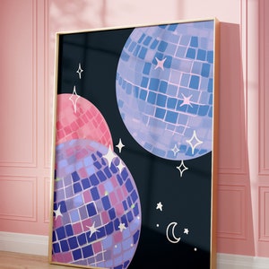 Digital Download Art Print | Disco Ball Art Print | Printable Art ...