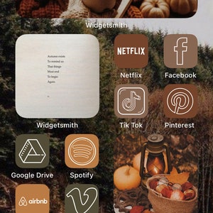 Fall Cottage Core Aesthetic IOS 14+ Pack - Etsy