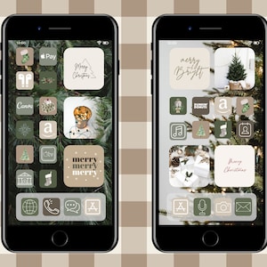 Modern Christmas Phone Icons Pack | Xmas Phone Icons for iPhone and ...