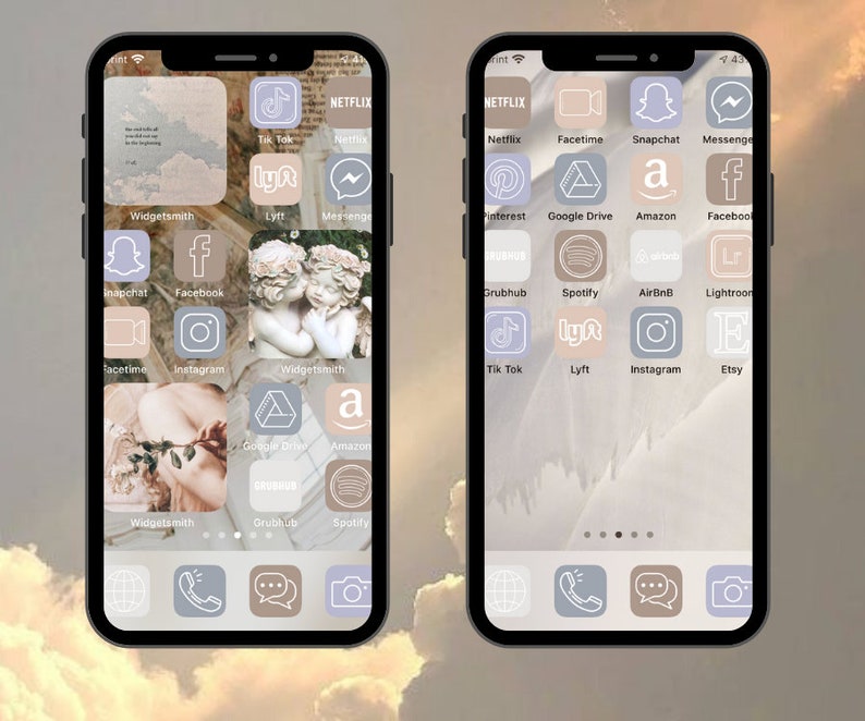 Angel-core Aesthetic IOS 14 Icons Pack - Etsy