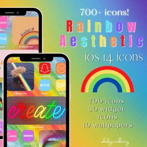 Rainbow Ios App Icons: Pride, Wallpapers (digital Download) - Etsy