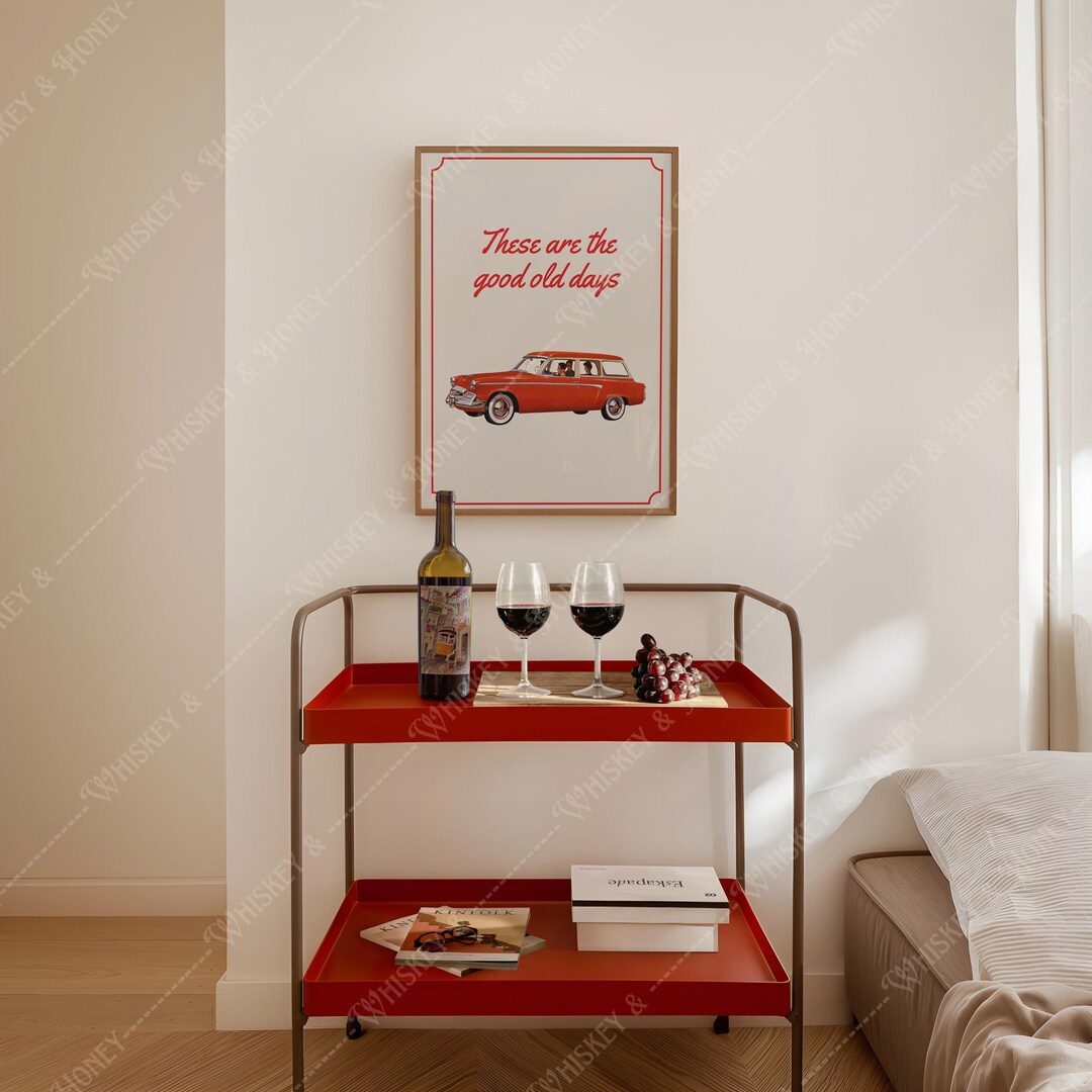 Digital Download | the Good Old Days Art Print | Bar Cart Art | Vintage ...