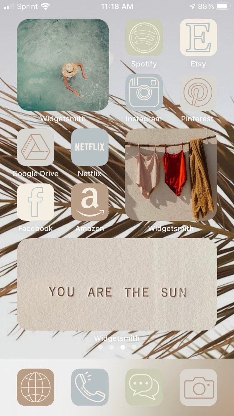 Boho Beach IOS 14 iPhone Icons - Etsy