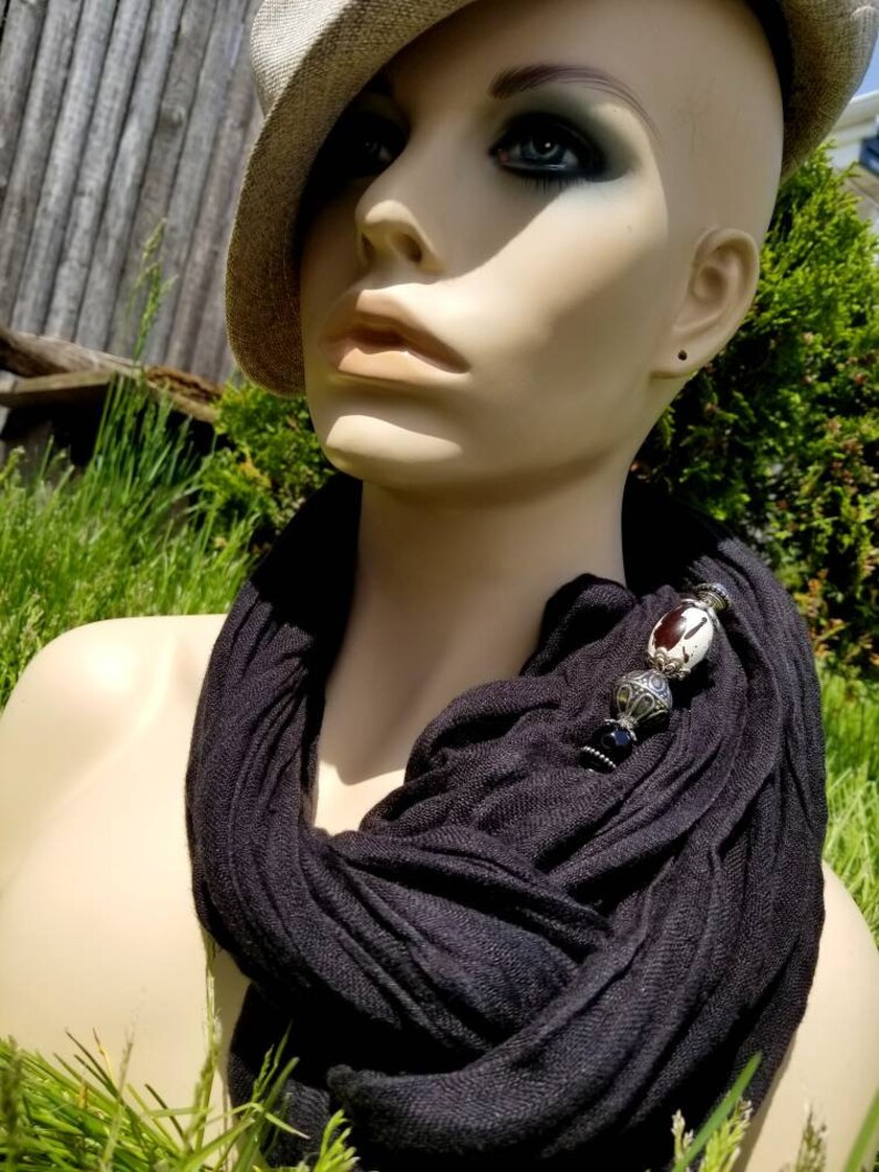 Silver and Black Decorative Hat Stick Pins. Lapel Pin. Scarf - Etsy