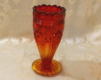 Vintage glass vase | Etsy