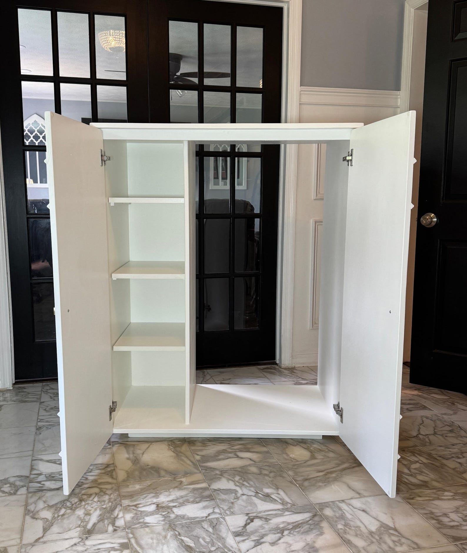 Dorm Room Cabinet for Refrigerator and Microwave W/ Storage Shelves ...