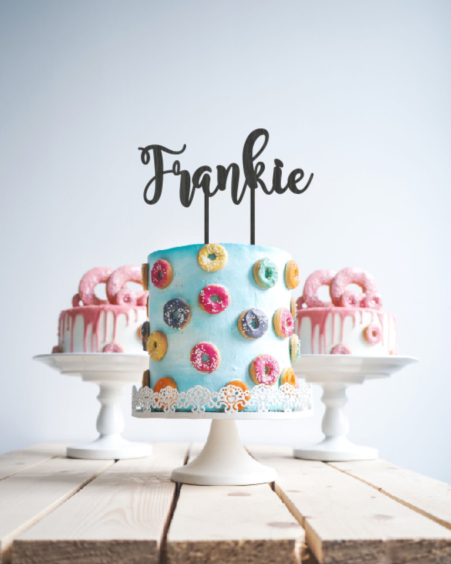 Wooden Name Birthday Cake Topper Personalised Custom Laser Cut - Etsy