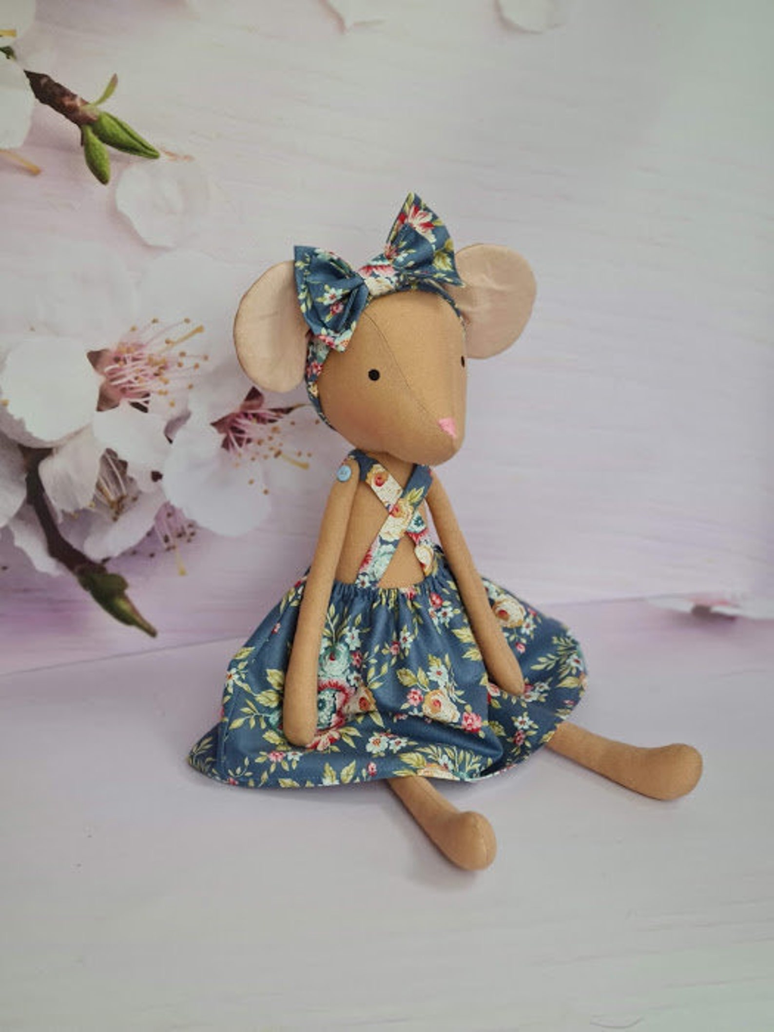Tilda Mousetextile Mouse Doll Mouse - Etsy
