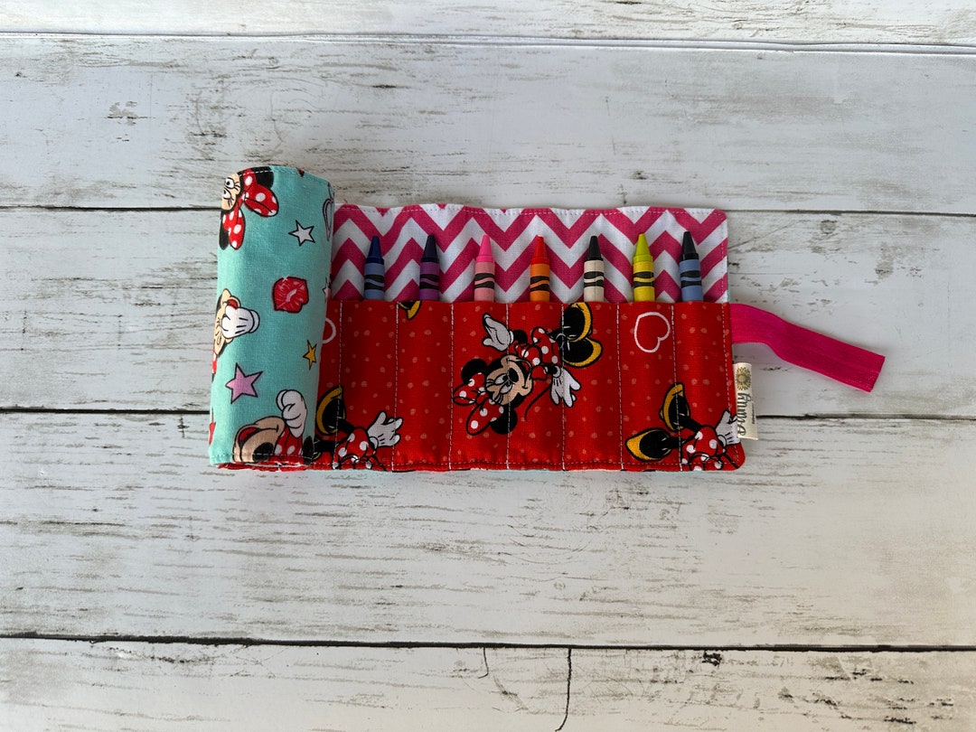 Minnie Mouse Crayon Roll - Etsy