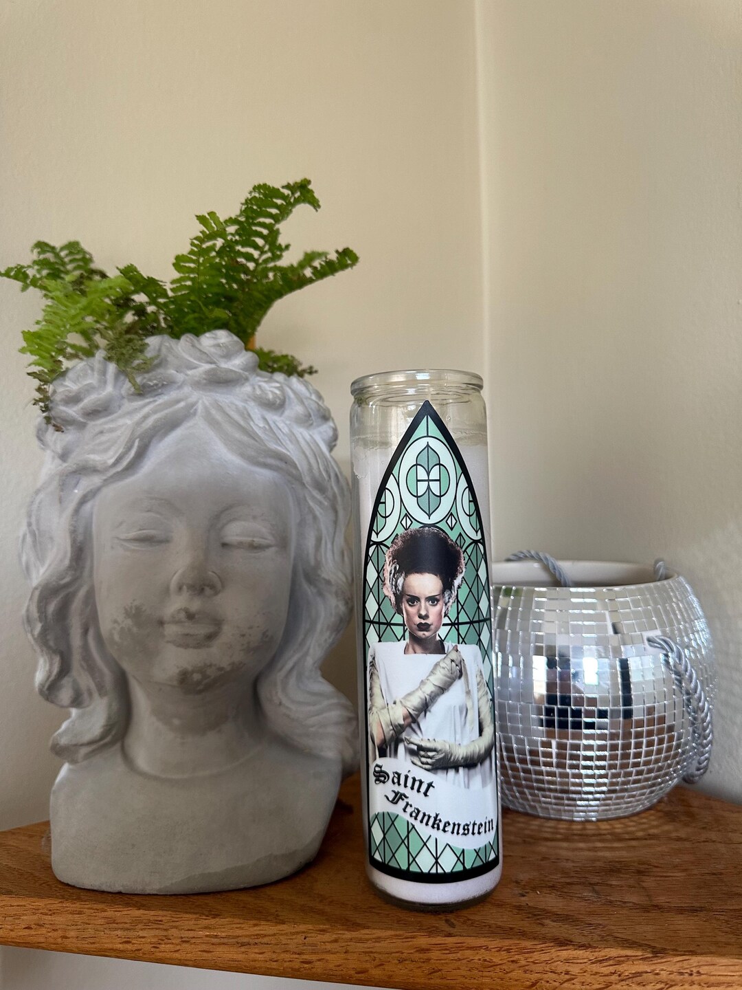Bride of Frankenstein Prayer Candle - Etsy