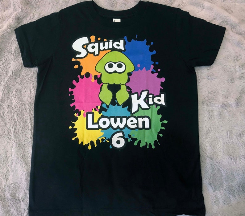 Splatoon Birthday Shirt/splatoon Party/squid Kid/splatoon Birthday ...