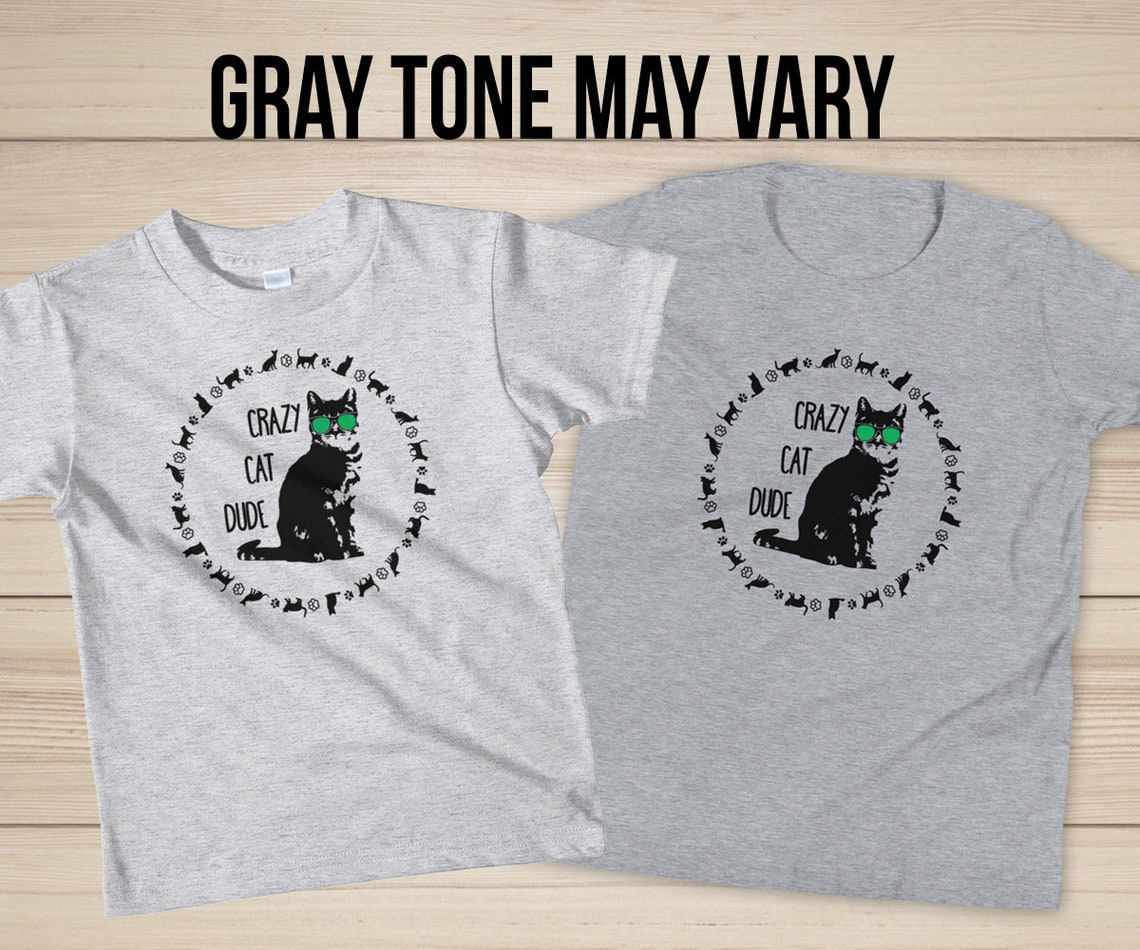 Kids Cat Shirt/boys Cat Shirt/crazy Cat Dude/cat Lady/little Boy Cat ...