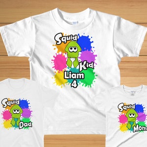 Splatoon Birthday Shirt/splatoon Party/squid Kid/splatoon Birthday ...