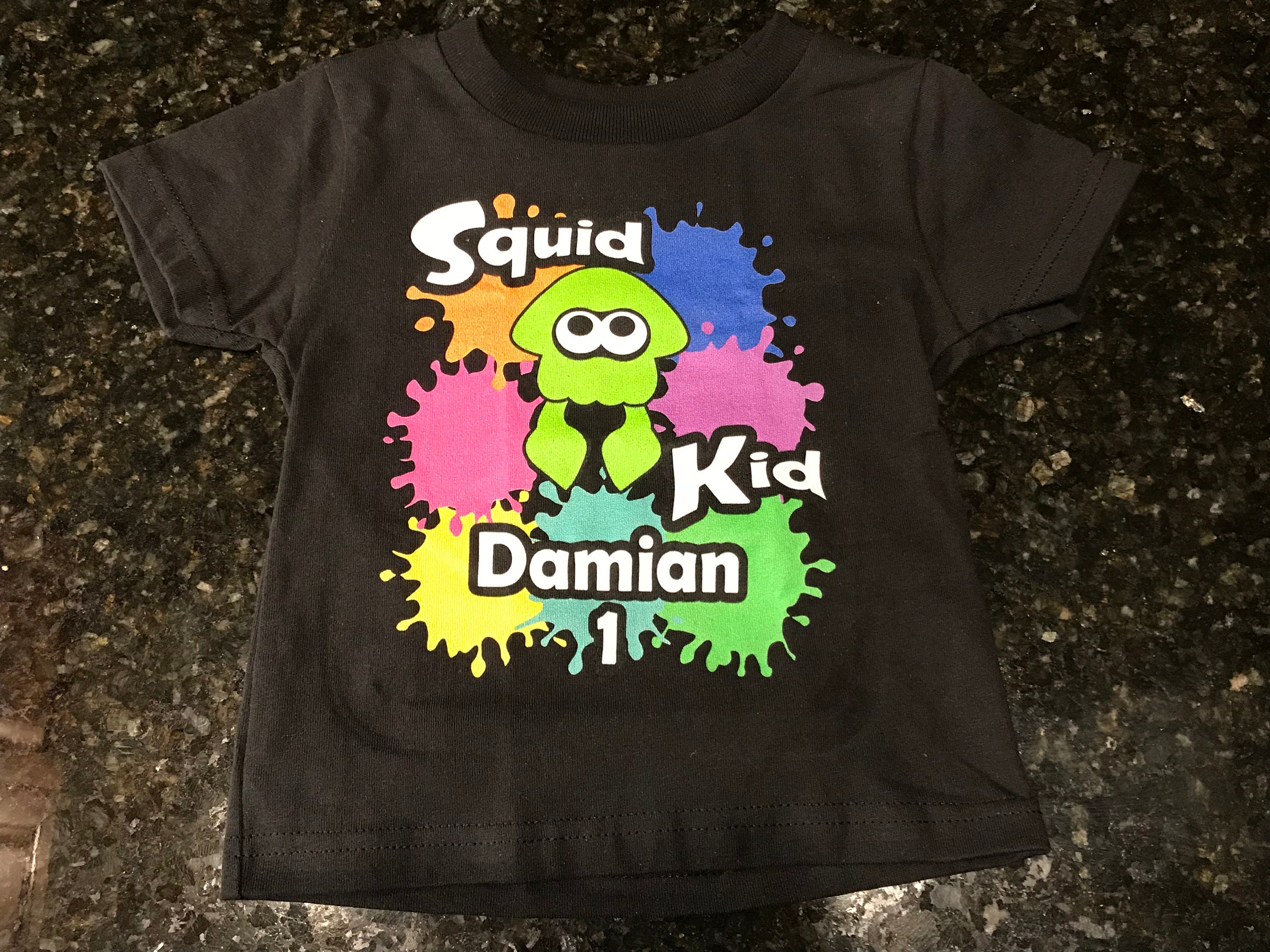 Splatoon Birthday Shirt/splatoon Party/squid Kid/splatoon Birthday ...