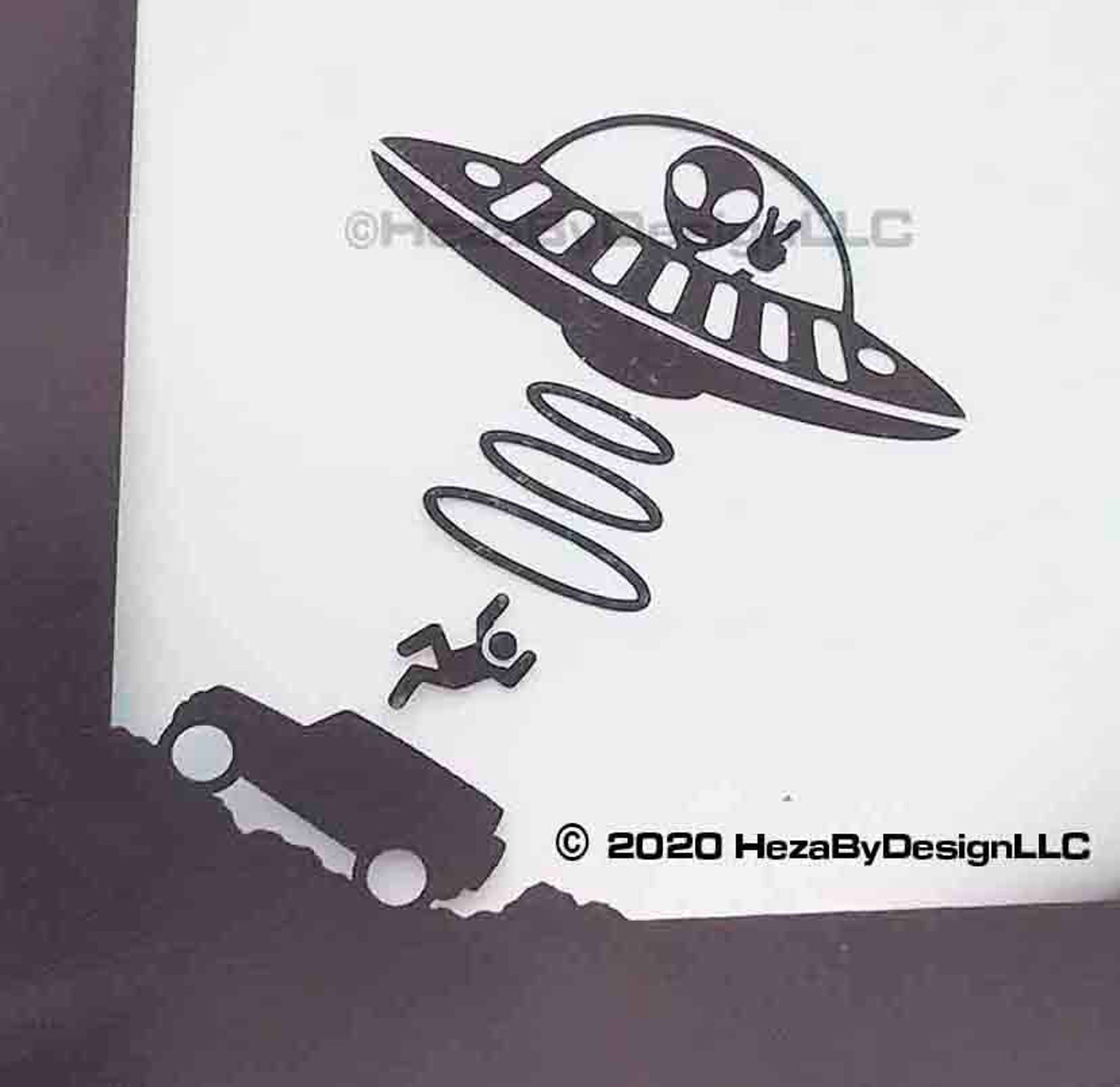 Jeeper Windshield Decal Alien Abduction/ufo Jeeper Sticker - Etsy