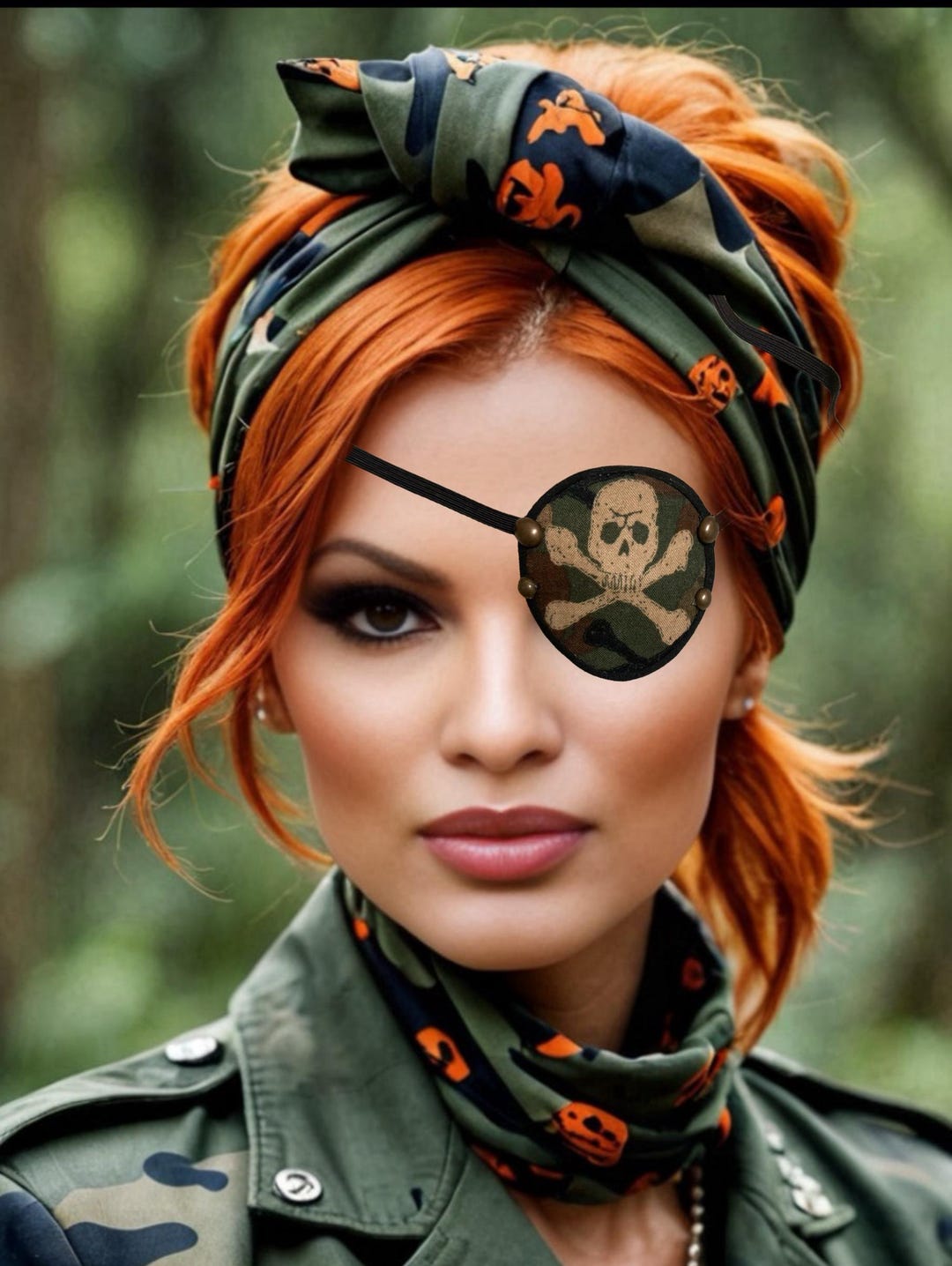 Army Camo Skull Eye Patch/eye Cover /ocular Aid / Vision Accessory ...