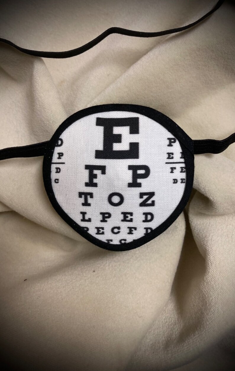 Unisex Vision Chart Eye Patch /eye Cover /ocular Aid / Vision - Etsy