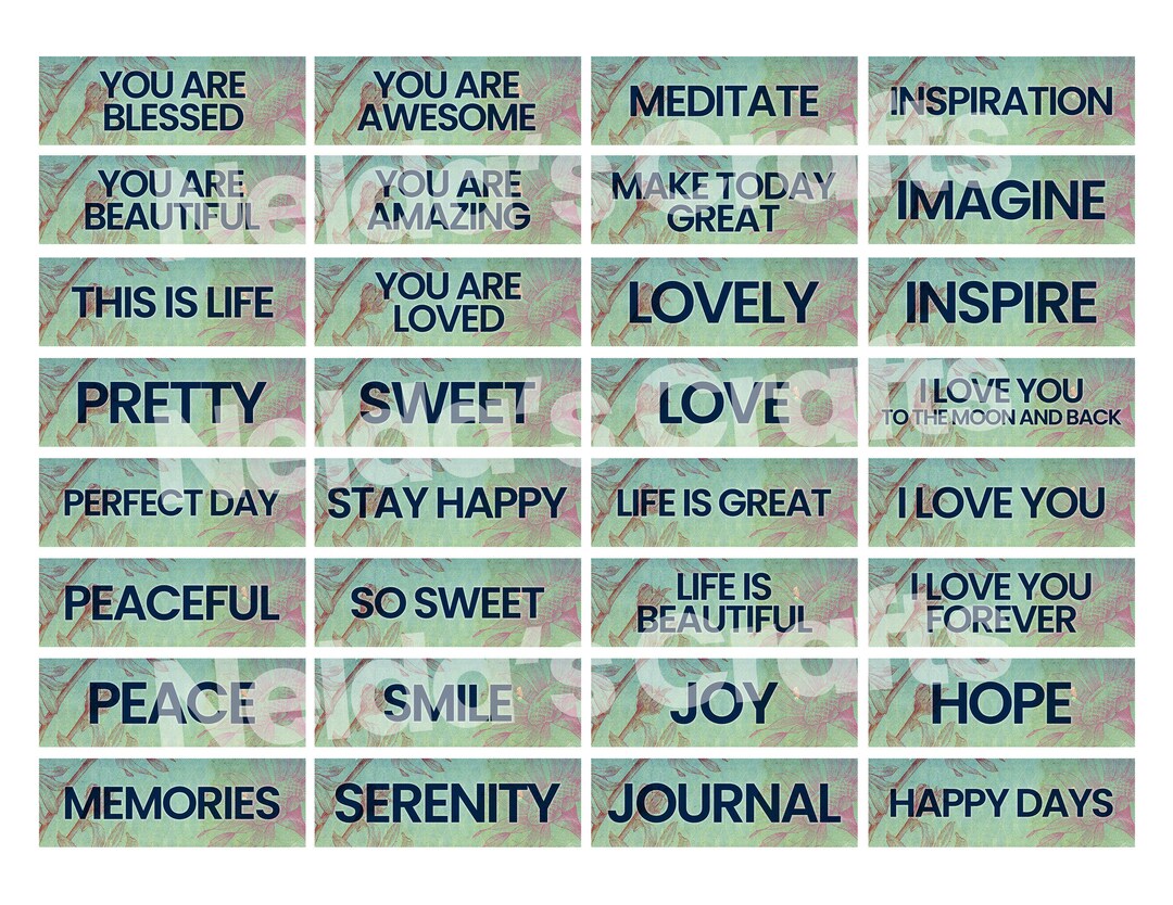 Motivational Sentiments Digital Kit Positive Sentiments - Etsy España