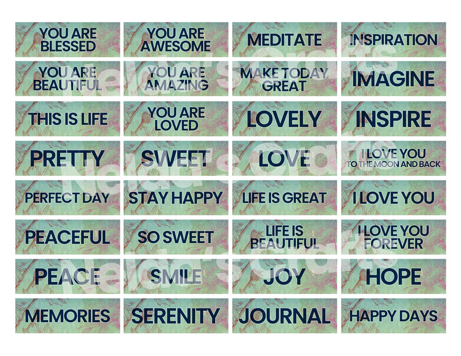 Motivational Sentiments Digital Kit Positive Sentiments - Etsy España