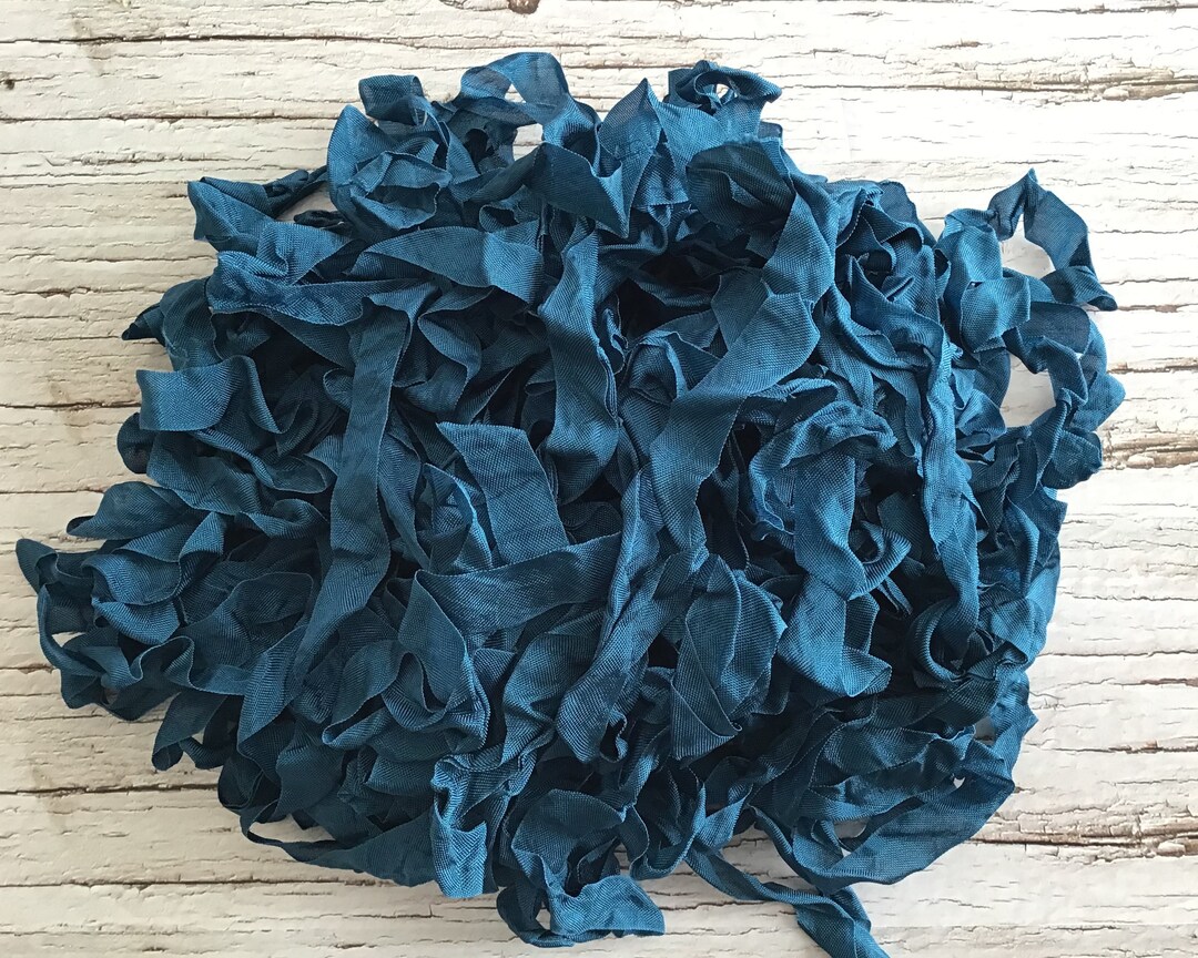 Dark Teal Blue Crinkled Seam Binding Dark Teal Blue Hug Snug - Etsy