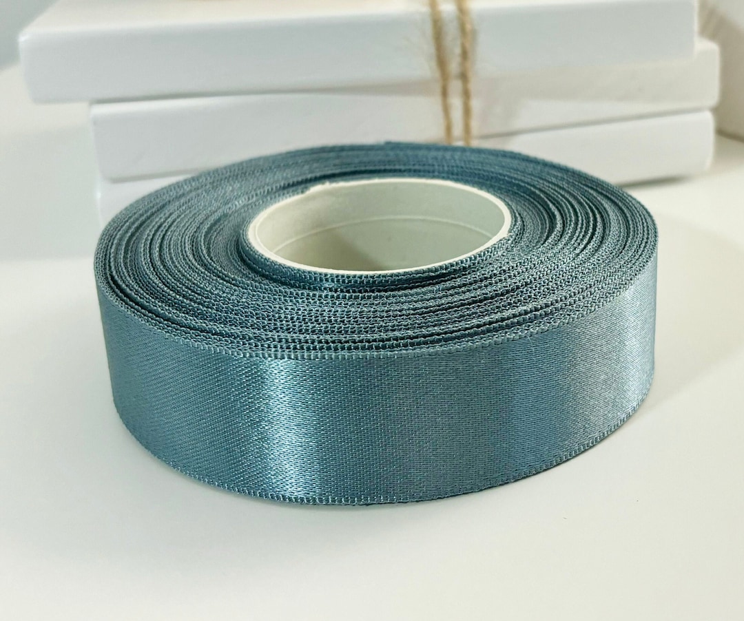 Dark Teal Blue Satin Ribbon | Premium Polyester Material | 1 Inch Width ...
