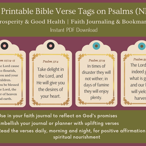 Bible Verse Tags - Etsy