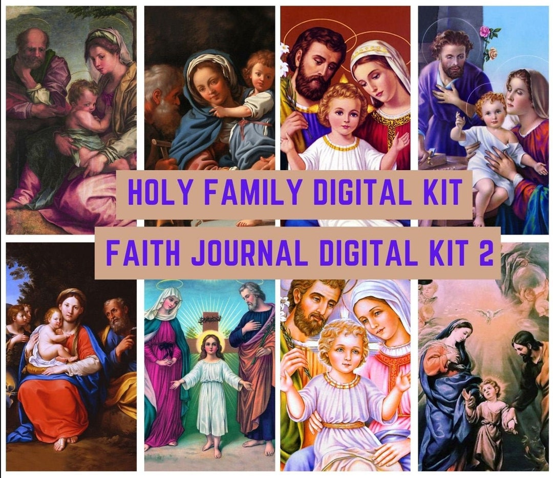 Holy Family Digital Kit, Faith Digital Journal Kit 2, Religious Digital ...