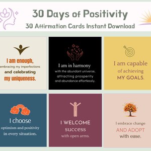 30 Days of Positivity Affirmations for Morning and Night | Instant ...