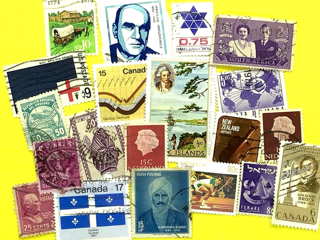 Vintage International Postage Stamps: Set of 20 Random Pieces for ...