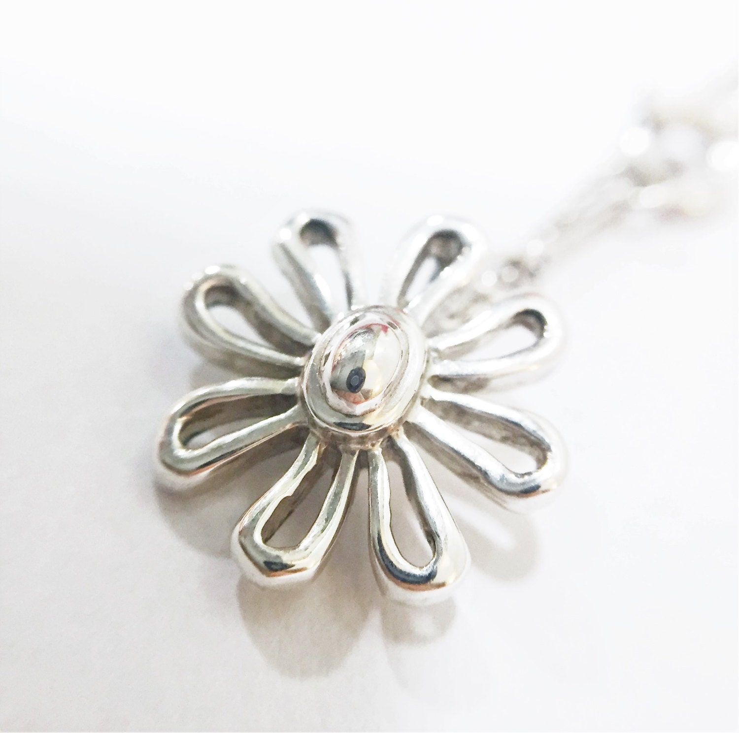 Rare Tiffany & Co. PICASSO DAISY Pendant Necklace W/vintage Pouch and ...