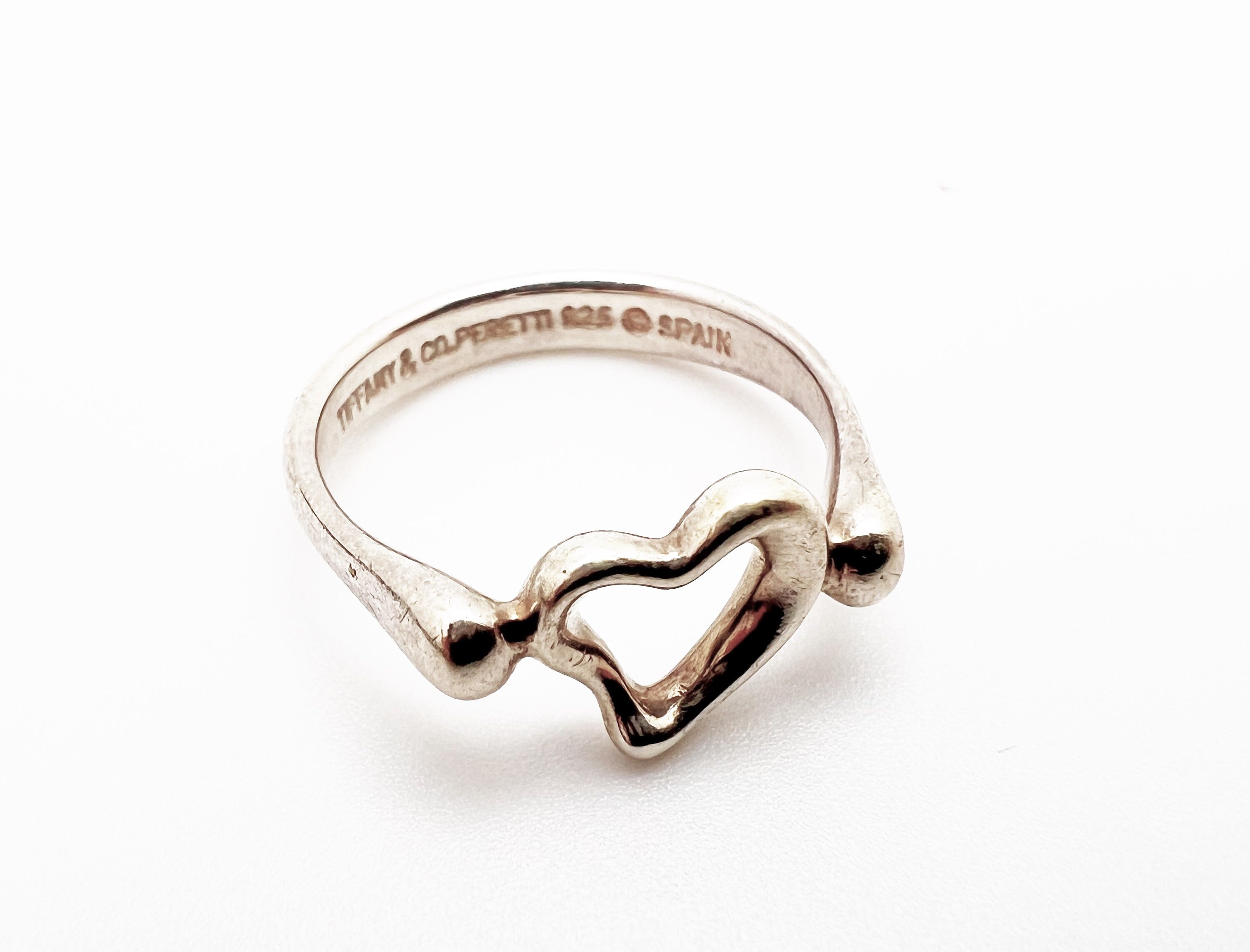 Tiffany & Co. Elsa Peretti Open Heart Ring Size 6 - Etsy
