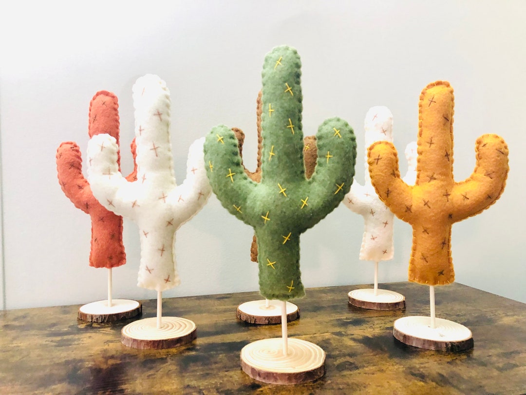 X Large Cactus Stand Table Top Centerpiece, Cactus Decor, Woodland ...