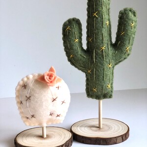 2pc Saguaro Cactus Table Top Centerpiece, Blooming Cactus Deco ...