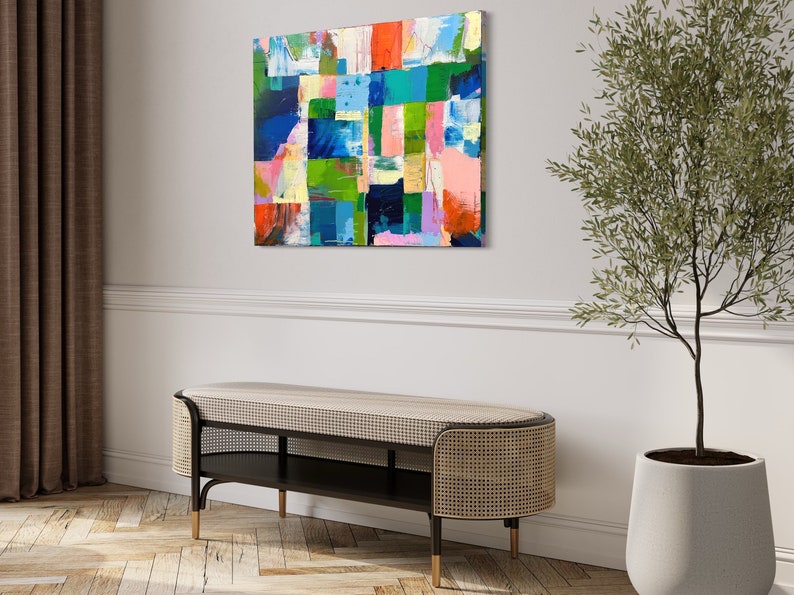 Colorful Abstract Canvas // Modern Art // Contemporary - Etsy