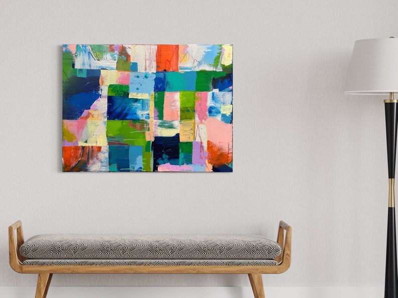 Colorful Abstract Canvas // Modern Art // Contemporary - Etsy