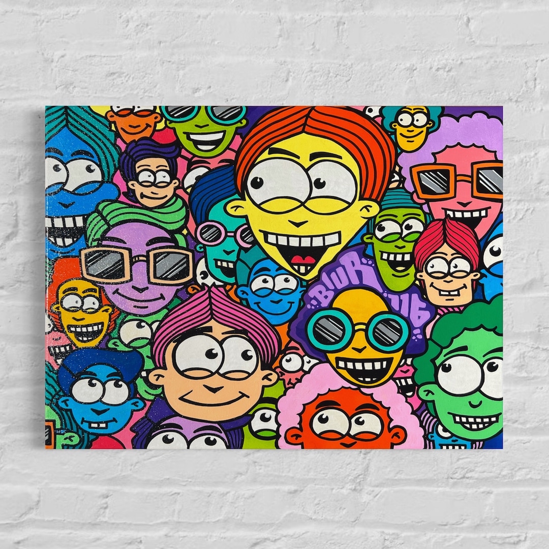 People Are Strange / Graffiti Collage / Acrylic Painting / Wall Art ...