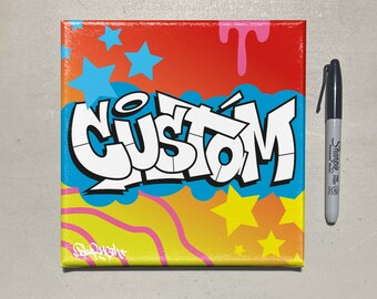 Graffiti Name Canvas - Etsy