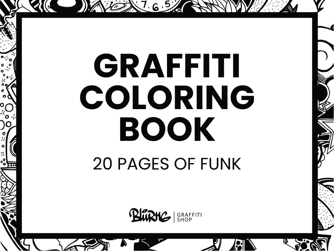 Graffiti Coloring Book / Graffiti Pages / Custom Names / Coloring ...
