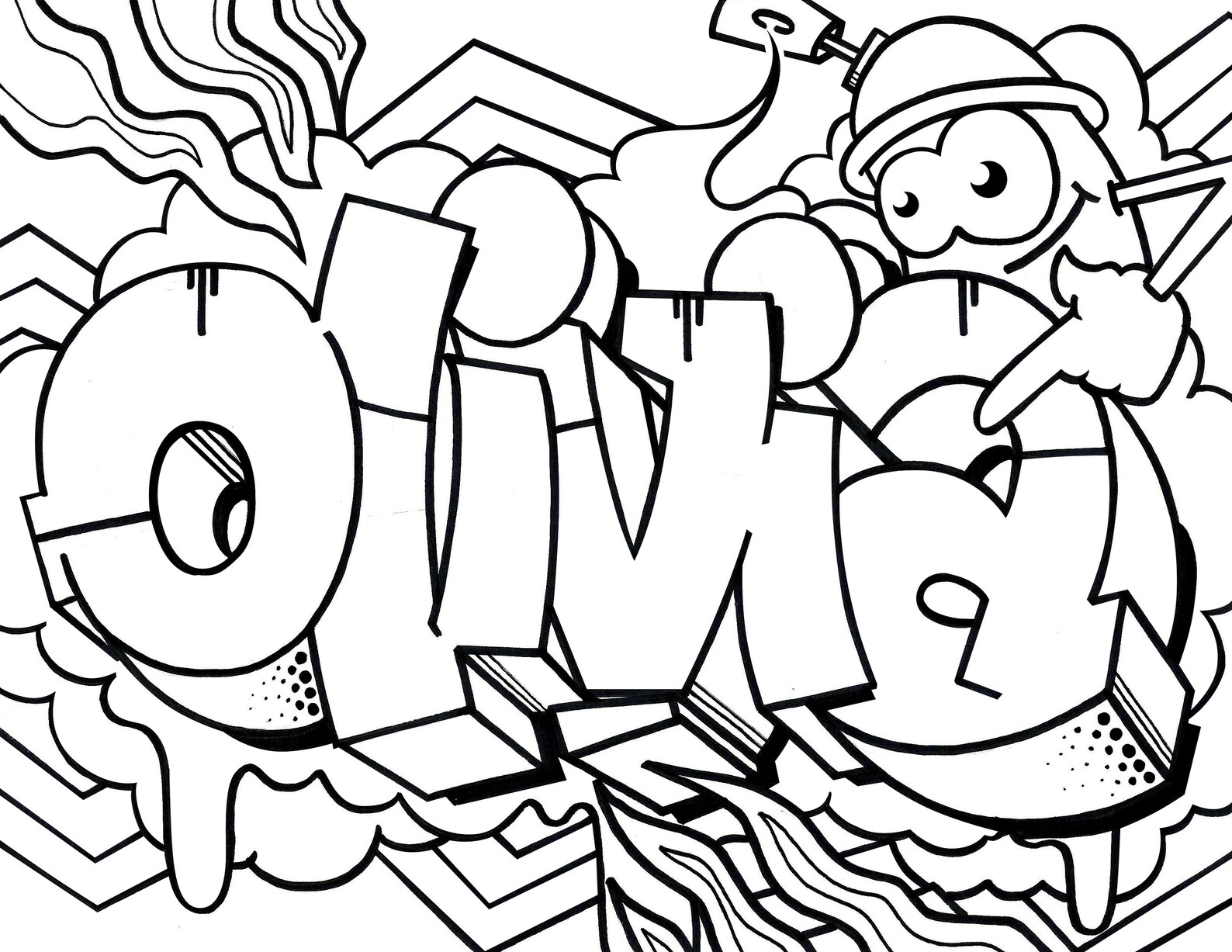 Olivia Coloring Book Page Graffiti Names Etsy olivia-coloring-book-page-graffiti-names-etsy