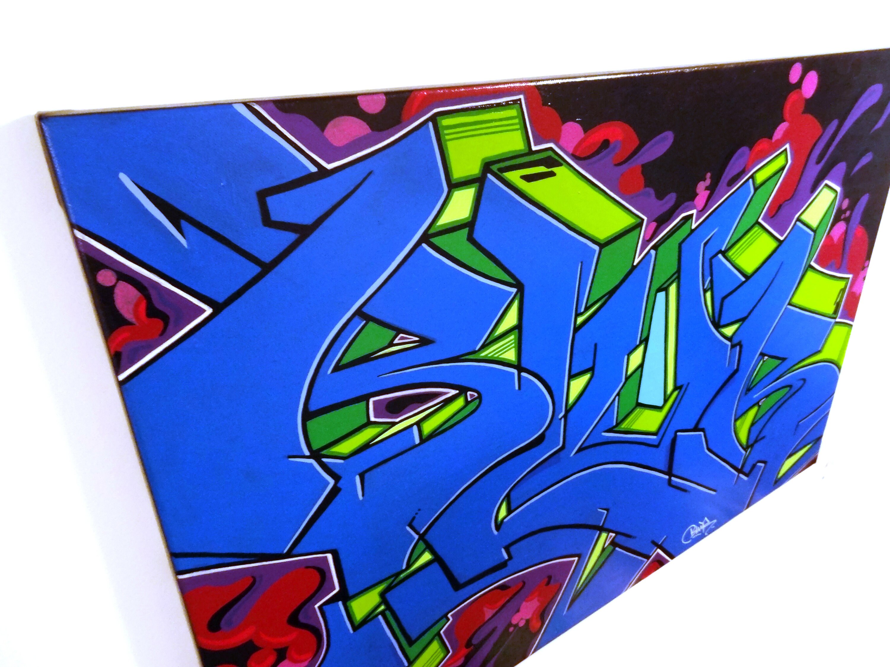 Large Graffiti Art: Original Blur Piece on Canvas (36x24) - Etsy