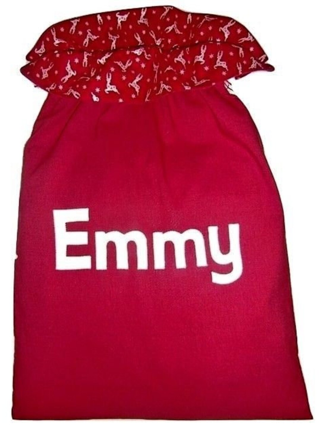 Personalised Santa Sack in Traditional Christmas Red With a Ruffle of ...