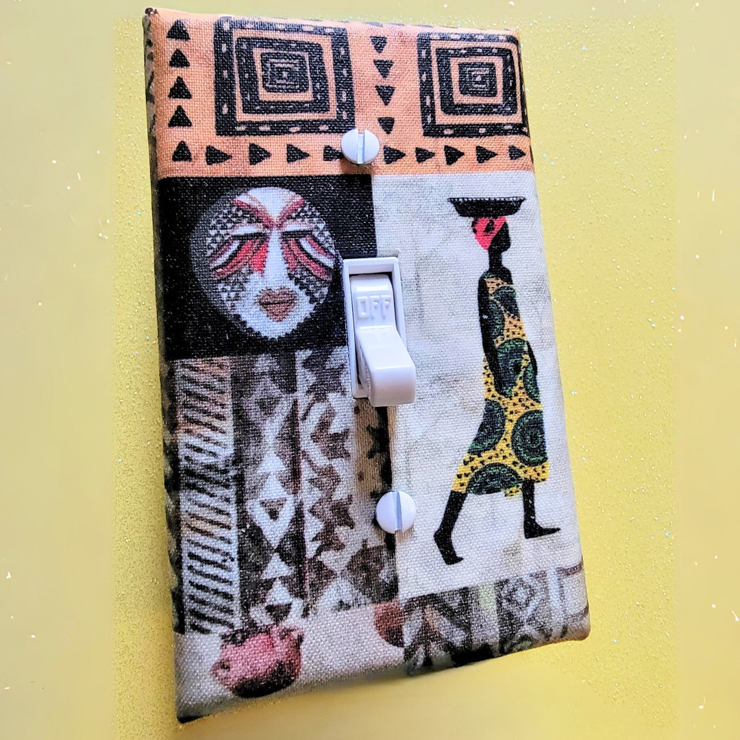 African Art Home Decor Light Switch Cover/ Ethnic New Home Apartment ...
